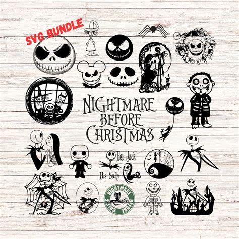 Nightmare Before Christmas Svg Bundle Christmas Png Files Svg Png