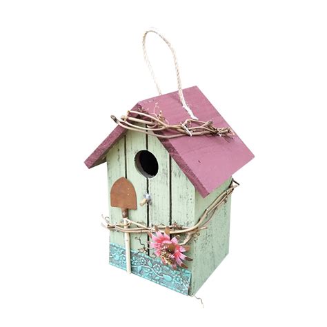 Wooden Bird House Nesting Box Hanging Bird Nests N Grandado