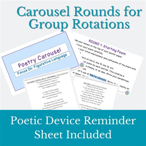 Poetry Carousel Figurative Language 1 Stations Analysis And Written