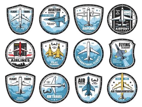 Premium Vector Aviation And Airplanes Vector Icons