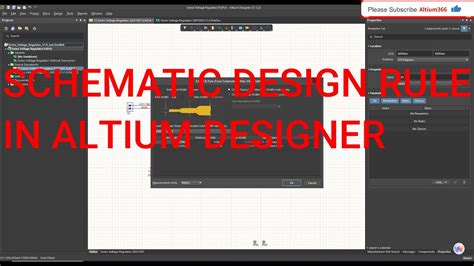Altium Designer Tutorial 29 Schematic Design Rule In Altium Designer Youtube