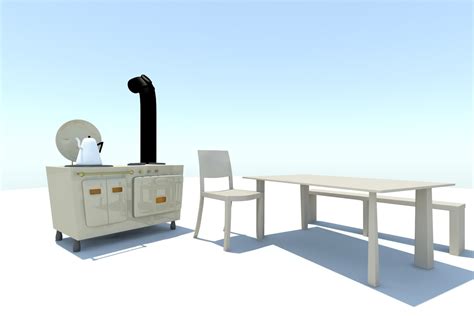 3d Model Aga Table Set