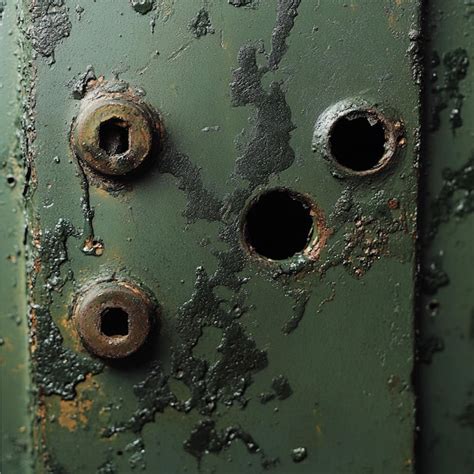 A Closeup Of A Targets Repair Process Including Patching Holes And