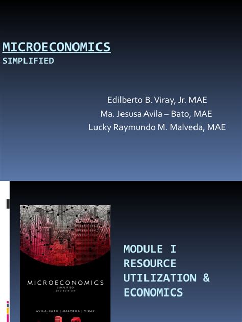 Module 1 Microeconomics Pdf Economics Economies