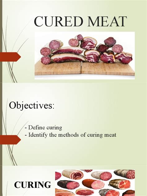 Cured Meat Pdf Curing Food Preservation Sausage
