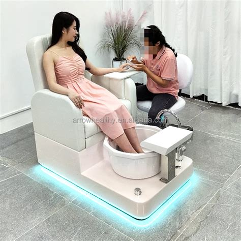Luxury Nail Pedicure Spa Salon Furniture Pink Color Pedicure Stations