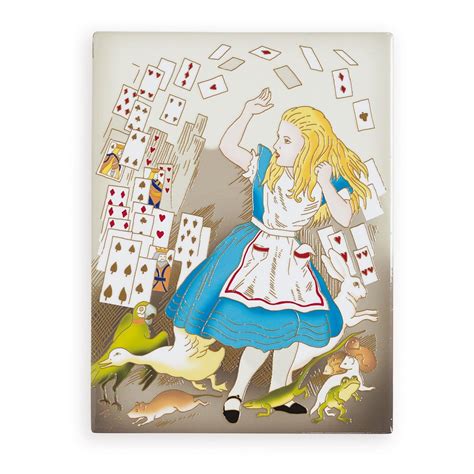Alice With Playing Cards Ceramic Art Tile 15x20cm The T Shop