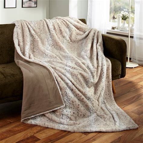 Fell Imitat Wohndecke Schneeleopard Eurotops De