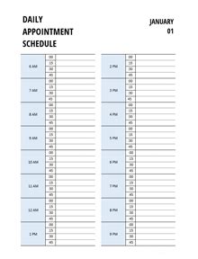 Appointment Book Templates Calendarlabs