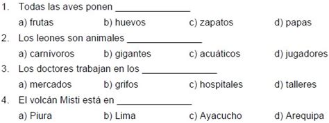 Completa Las Oraciones Para Tercero De Primaria Fichas Gratis 📚
