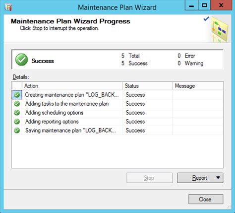 Create Transaction Log Backup Maintenance Plan In Sql Server