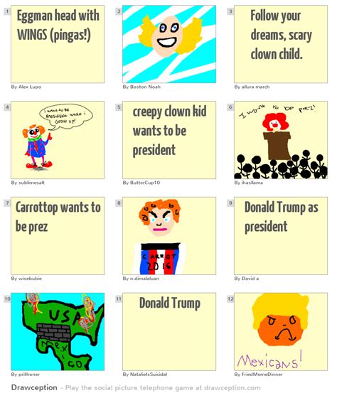 Eggman Head With Wings Pingas Drawception