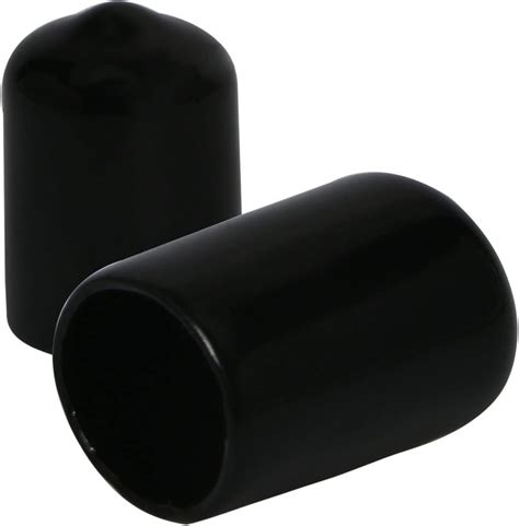Ohamtes 10pcs Id15mm1932″ Black Pvc Rubber End Caps Vinyl Flexible