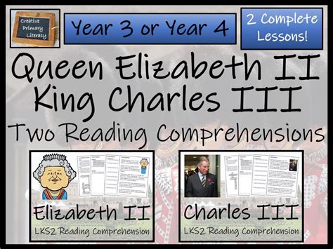 Year 3 Or Year 4 Queen Elizabeth Ii And King Charles Iii Reading