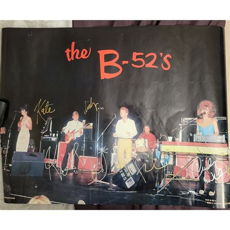 The B 52s Signed Poster Live 1980 Original Album Vintage Vinyl