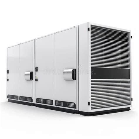 Modern Industrial Generator On White Background Generative Ai Stock