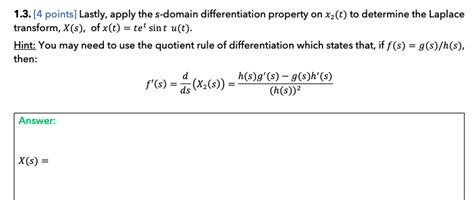 Solved Problem 1 Laplace Transform Computation The