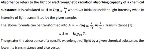 How To Find Concentration From Absorbance Examples Graph