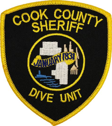 Cook County Sheriff Shoulder Patch Dive Unit Standard Chicago Cop Shop