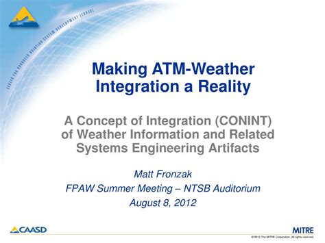 Ppt A Concept Of Integration Conint Of Weather Information And