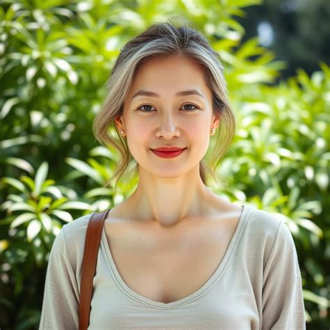 Embrace Uniqueness Portrait Of A Pale Asian Woman