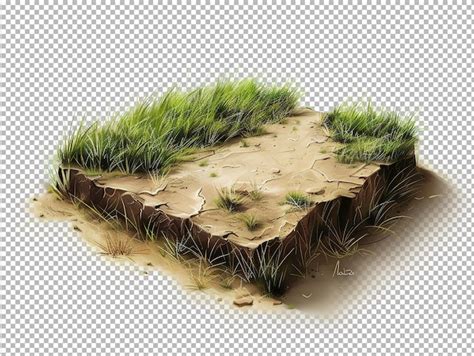 Grass Plot Isolated Premium Ai Generated Psd