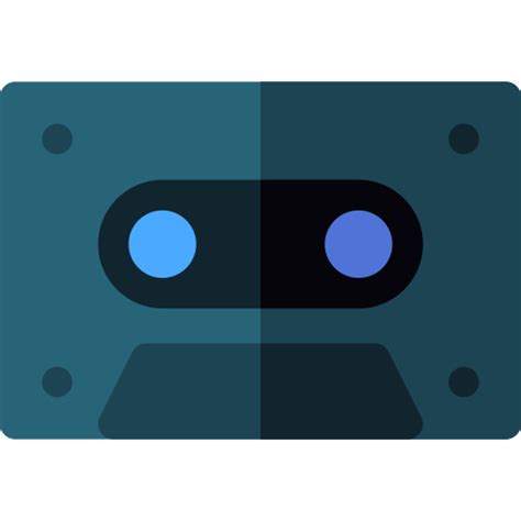 Cassette Tape Basic Rounded Flat Icon