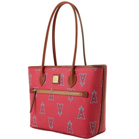 Los Angeles Angels Dooney And Bourke Game Day Zip Tote Bag