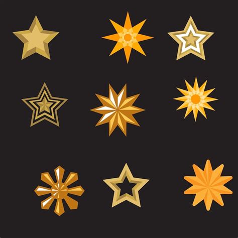 Premium Vector Star Shape Icon Set Vector Design