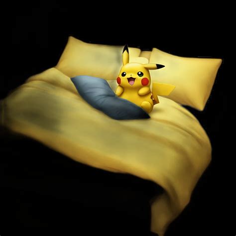 Pikachu Dort Dans Un Lit Emoji Ai Emoji Generator
