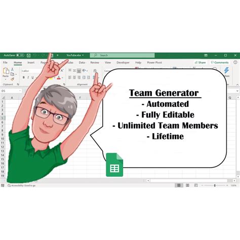 Automated Team Generator Excel Template Fully Editable Shopee Malaysia