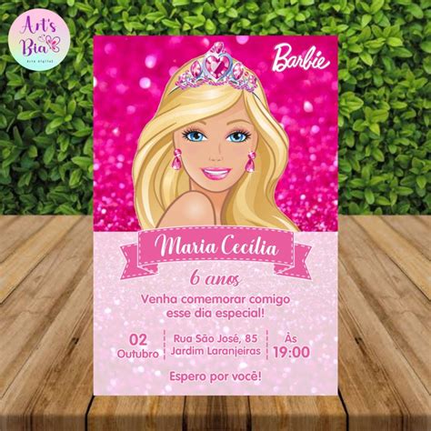 Convite Digital Barbie No Elo7 Artsbia 1a16516