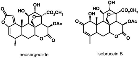 Figure1 Structures Of Quassinoids Found In The Roots And Stems Of P