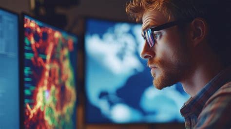 Scientists Analyzing Climate Data For Predictive Weather Premium Ai