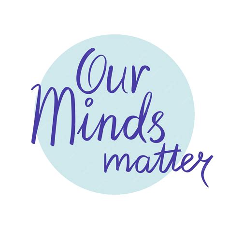 Premium Vector Our Minds Matter Lettering Selfcare Mental Health