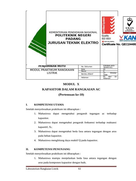 Modulxkapasitor Dalam Rangkaian Ac Pdf
