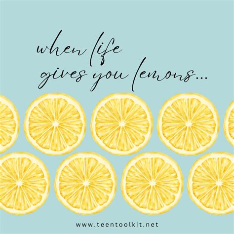 Life And Lemonade Quotes 6 Set Lemon Sayings Magnets