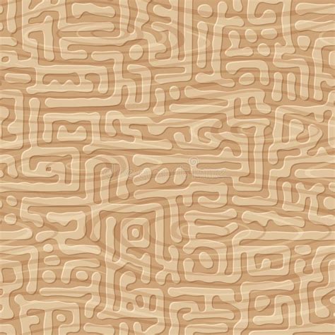 Wooden Board Seamless Turing Pattern Hand Drawn Vector Illustration