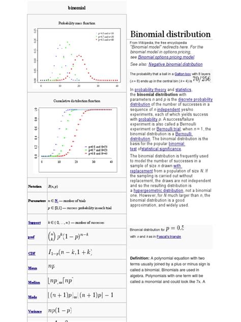 Binomial Distribution Pdf Poisson Distribution Teaching Mathematics