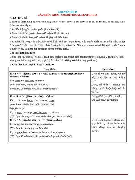Condition Sentences Pdf