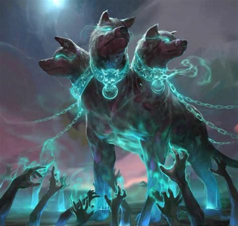 This Is A Cerberus Its An Ancient Dog With 3 Heads And A Serpent For