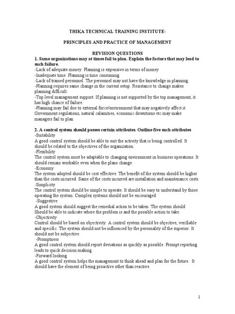 Revision Questions For Ppm Pdf