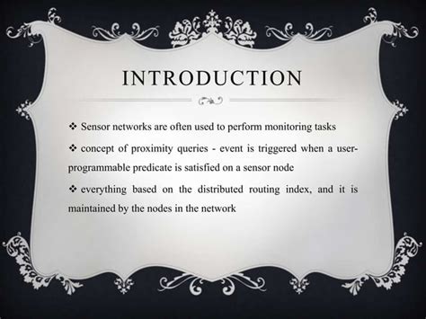 Detecting Proximity Events In Sensor Networks Ppt
