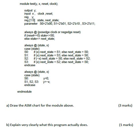module testſy x reset clock output y input x Chegg