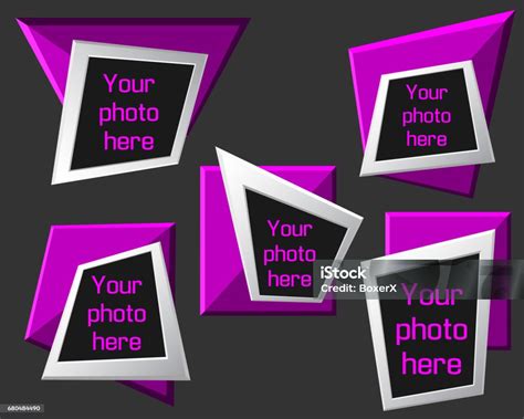 벡터 현대 종이 접기 기하학적 보라색 3d 프레임 어두운 배경에 벡터 일러스트 레이 션 0명에 대한 스톡 벡터 아트 및 기타 이미지 0명 그림자 금속 Istock