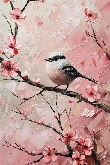 Cherry Blossom Birds Triplet 5 Print Imagine It Images