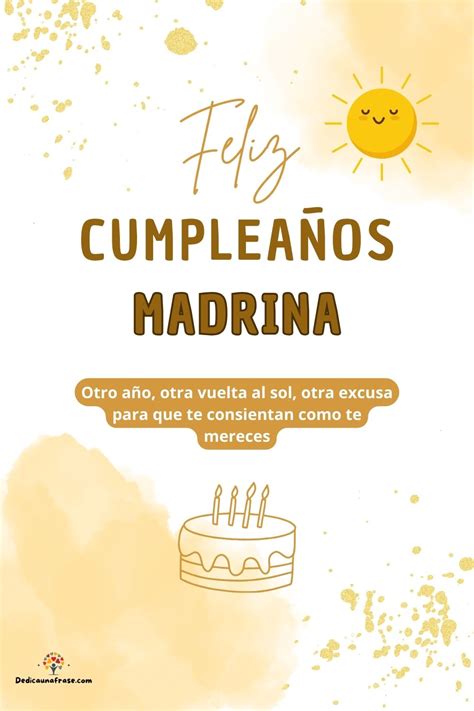20 Frases únicas Para Desearle Feliz Cumpleaños A Madrina Con Imágenes