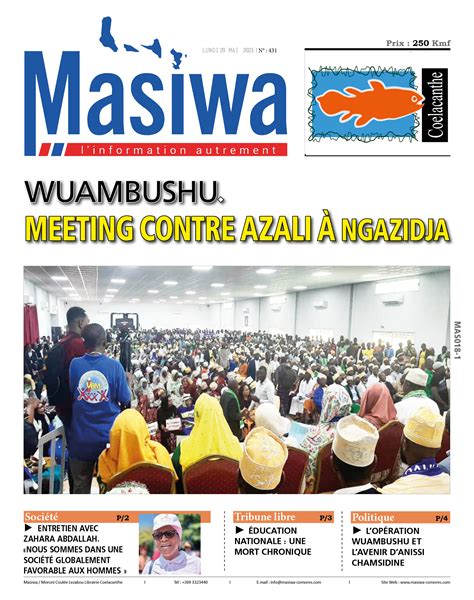 Masiwa N°431 Masiwakomor