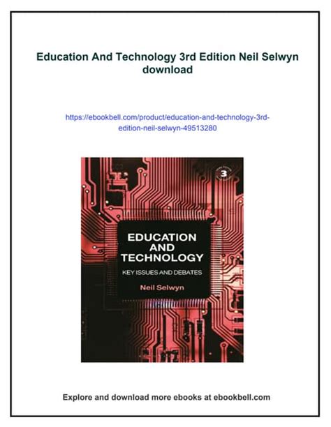 Education And Technology 3rd Edition Neil Selwyn Pdf