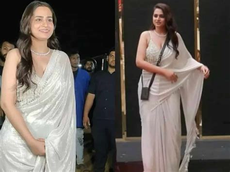 Ayesha Khan Wears Expensive Saree For Bb 17 Finale Worth Rs